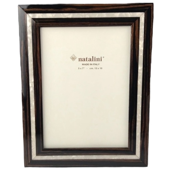 Natalina | Accents | Natalini Brown Grain White Wood Frame 5x 7 Nwt ...